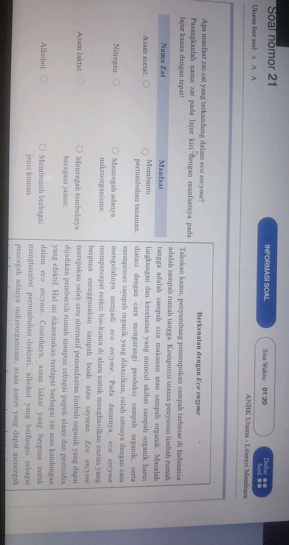 Apa manfaat zat-zat yang terkandung dalam | StudyX
