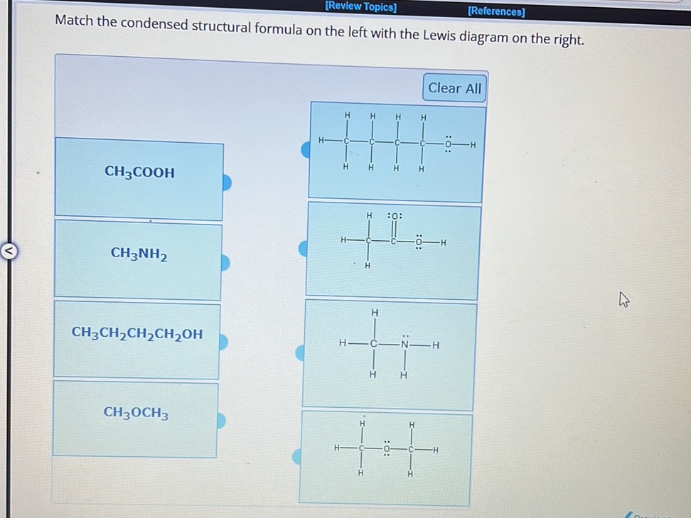 Match the condensed structural formula on | StudyX
