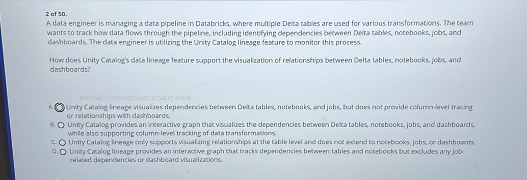 How does Unity Catalog's data lineage