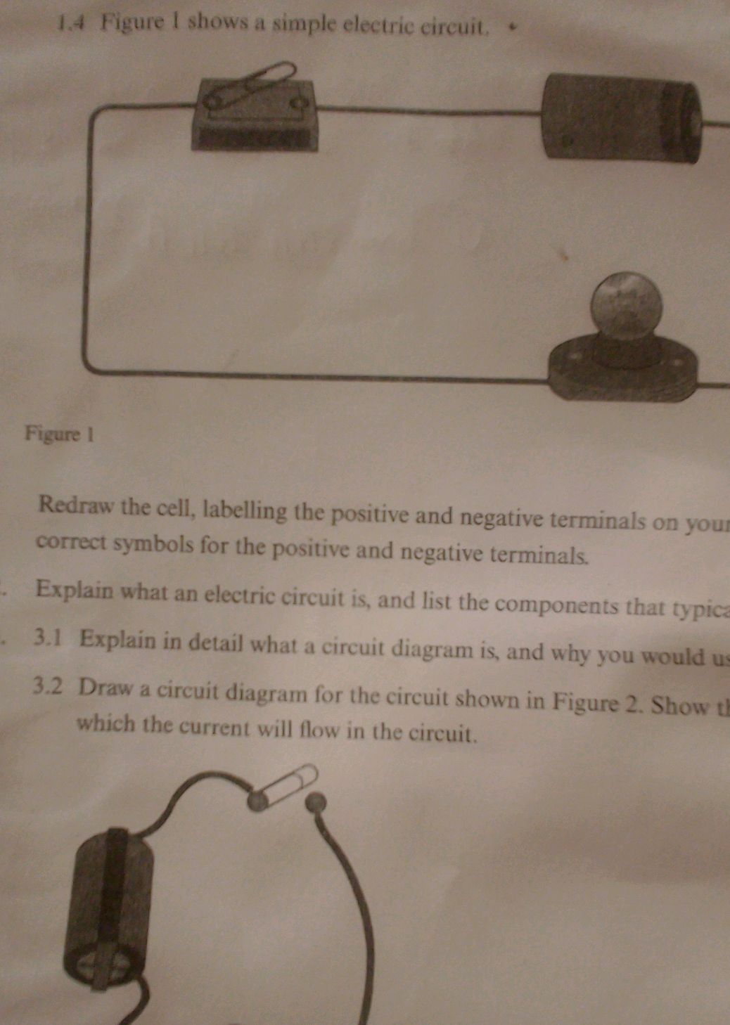 1.4 Figure 1 shows a simple electric | StudyX