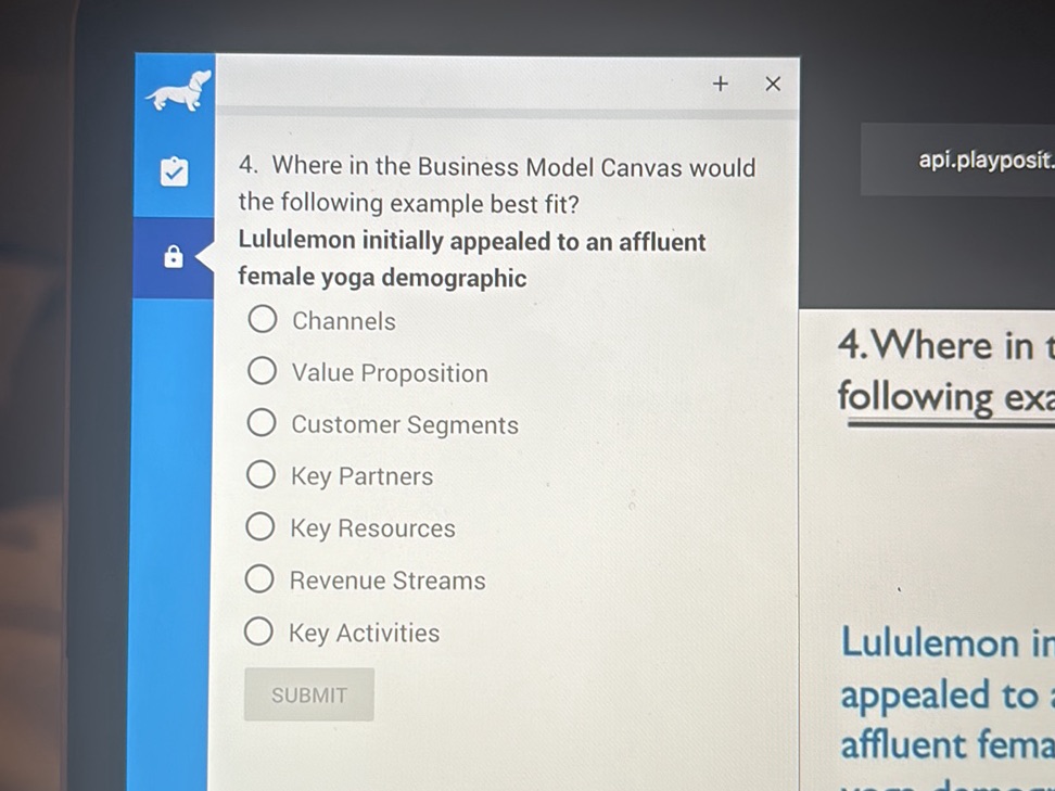 4. Where in the Business Model Canvas would | StudyX