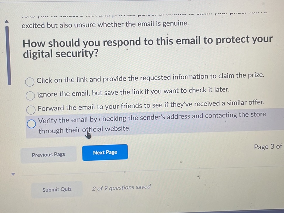 How should you respond to this email to