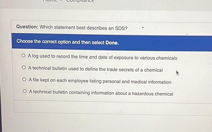 Question: Which statement best describes an | StudyX