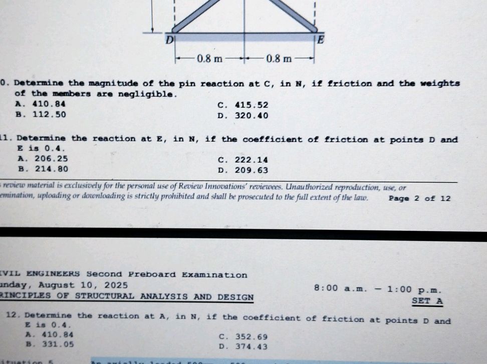 0. Determine the magnitude of the pin | StudyX