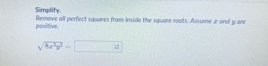 Simplify. Remove all perfect squares from | StudyX