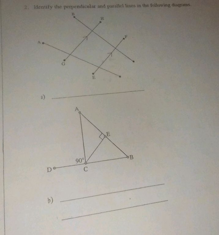 2. Identify the perpendicular and parallel | StudyX