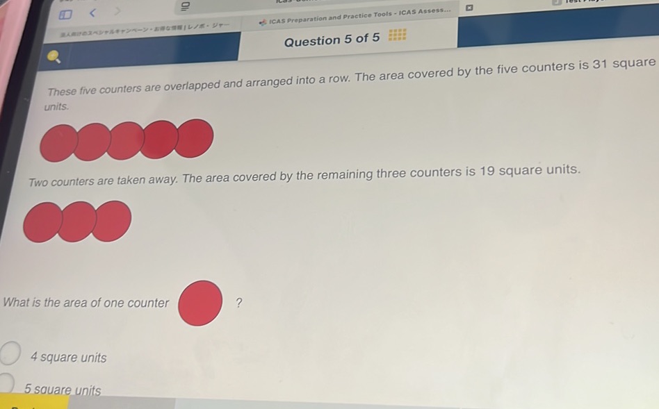 These five counters are overlapped and | StudyX