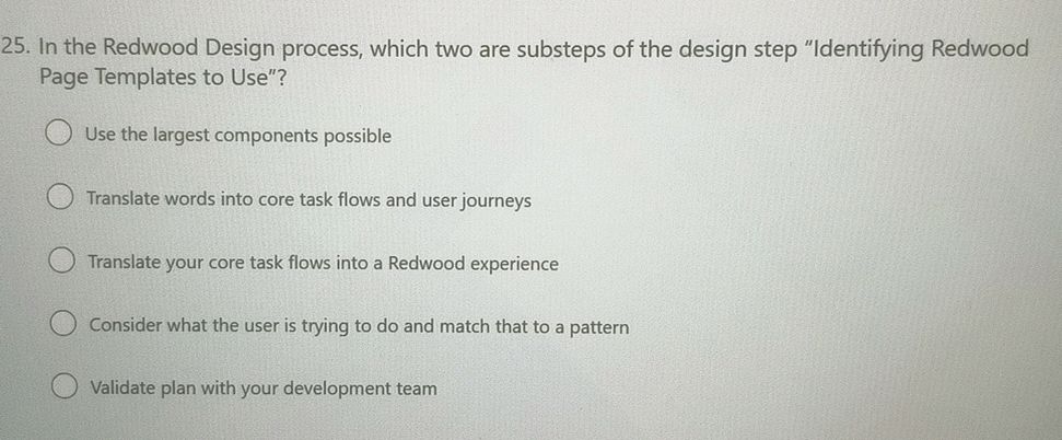 In the Redwood Design process, which two are