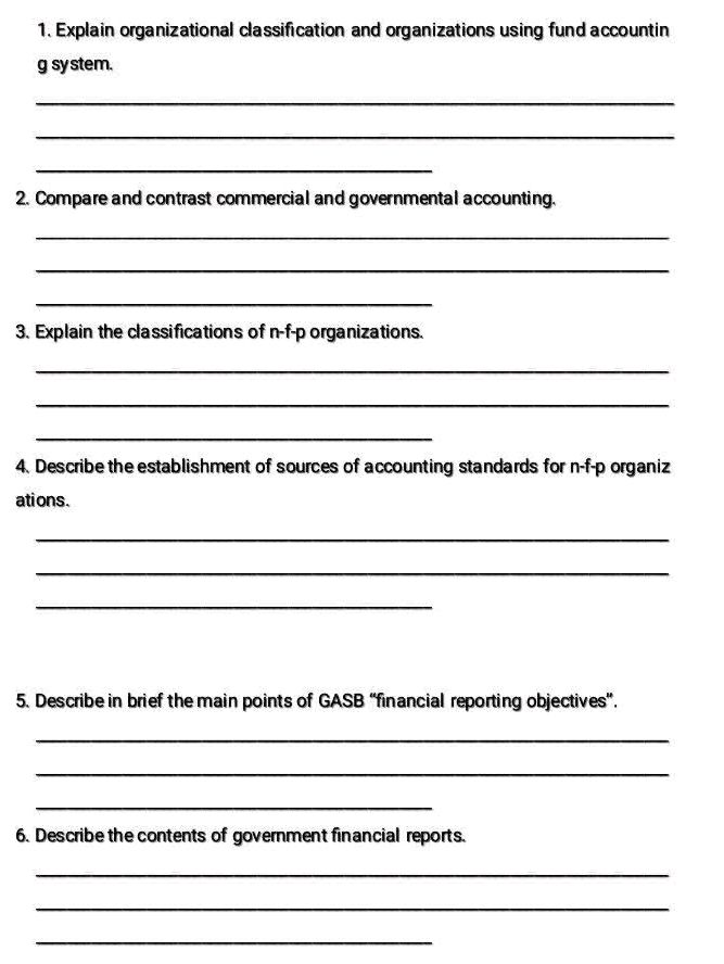 1. Explain organizational classification and | StudyX