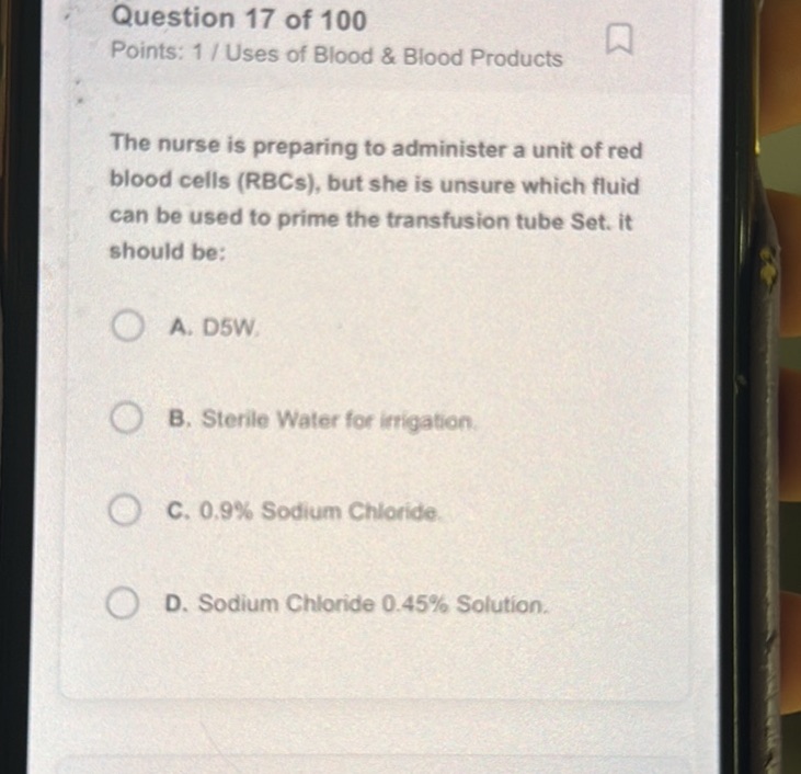 The nurse is preparing to administer a unit | StudyX