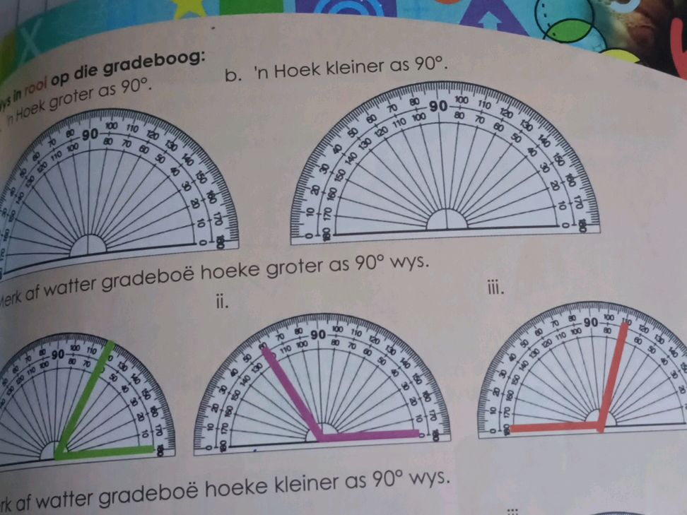 vs in rooi op die gradeboog: 'n Hoek groter
