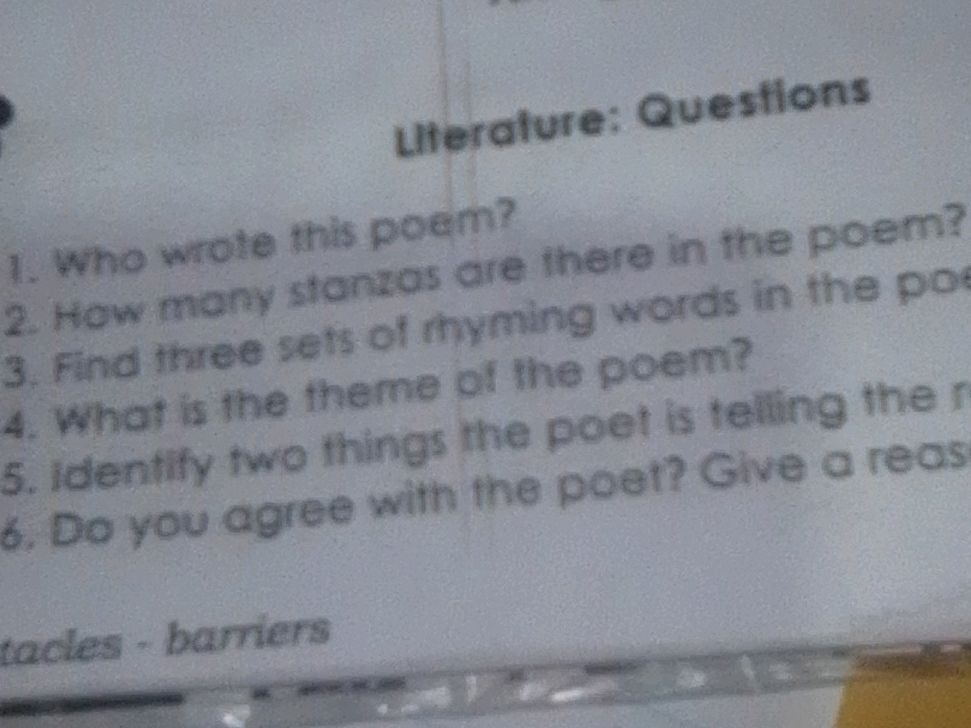Who wrote this poem? 2. How many stanzas are