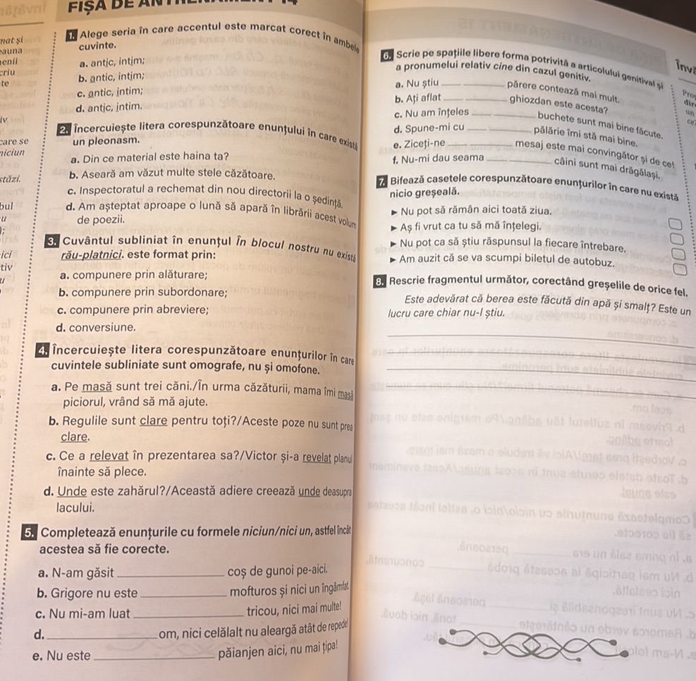 1. Alege seria în care accentul este marcat | StudyX