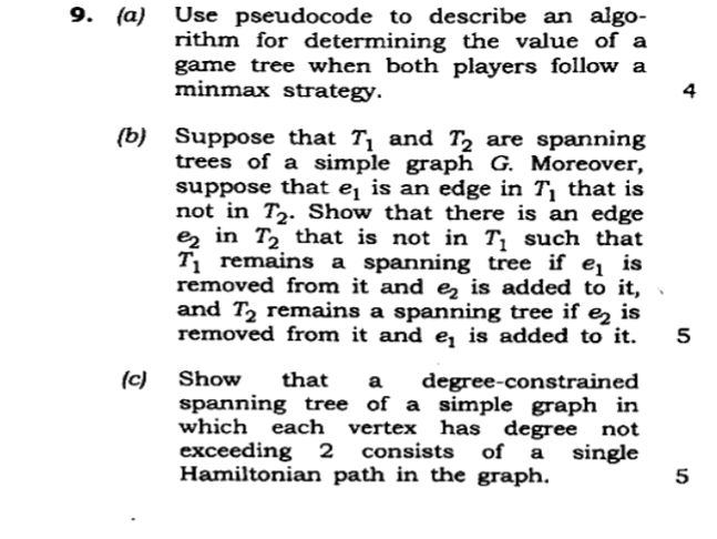(a) Use pseudocode to describe an algorithm | StudyX