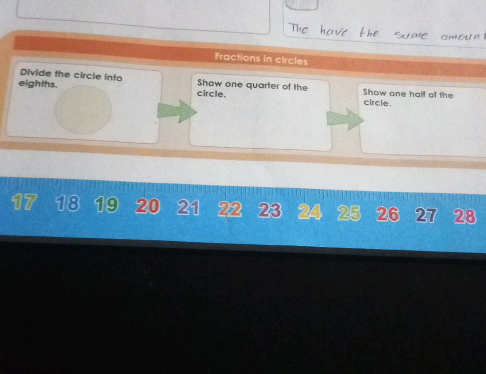 Divide the circle into eighths. Show one | StudyX