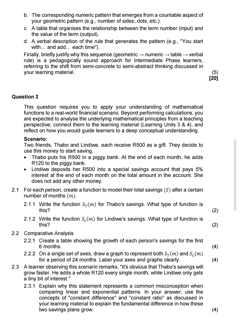 b. The corresponding numeric pattern that | StudyX