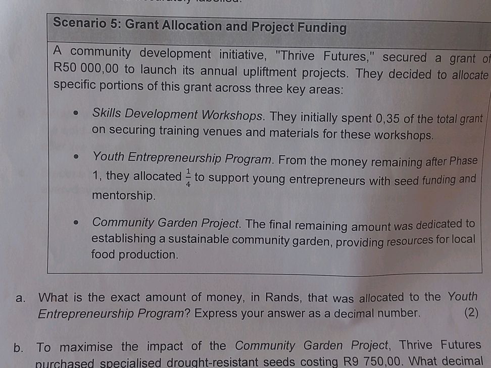 Scenario 5: Grant Allocation and Project