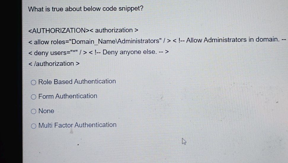 What is true about below code snippet? | StudyX