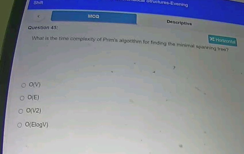 Question 45: What is the time complexity of | StudyX