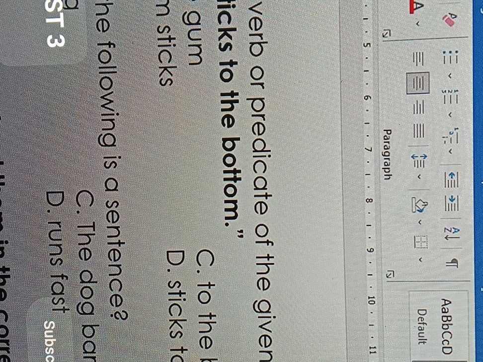 Identify the verb or predicate of the given | StudyX