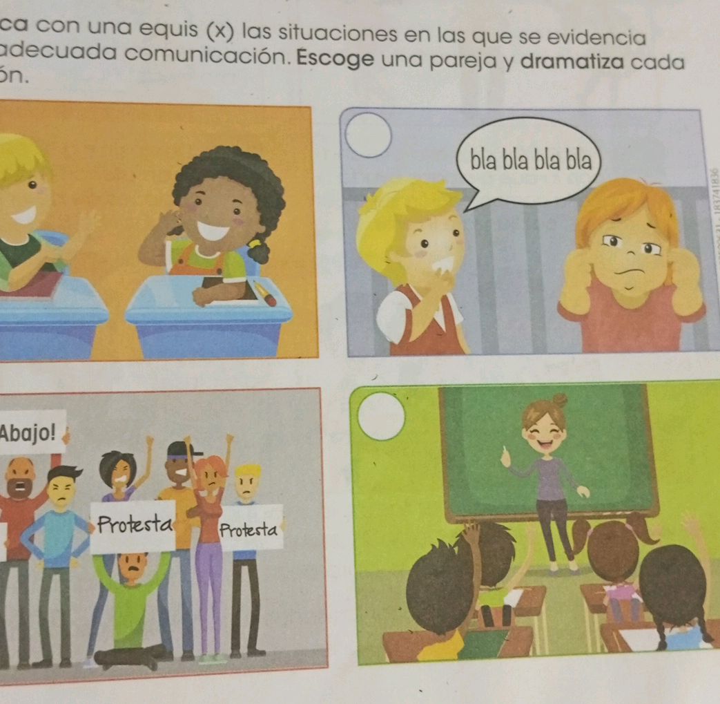 ca con una equis (x) las situaciones en las | StudyX