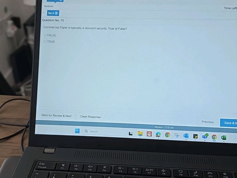 Question No. 15 Commercial Paper is | StudyX