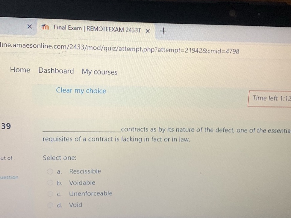 contracts as by its nature of the defect,