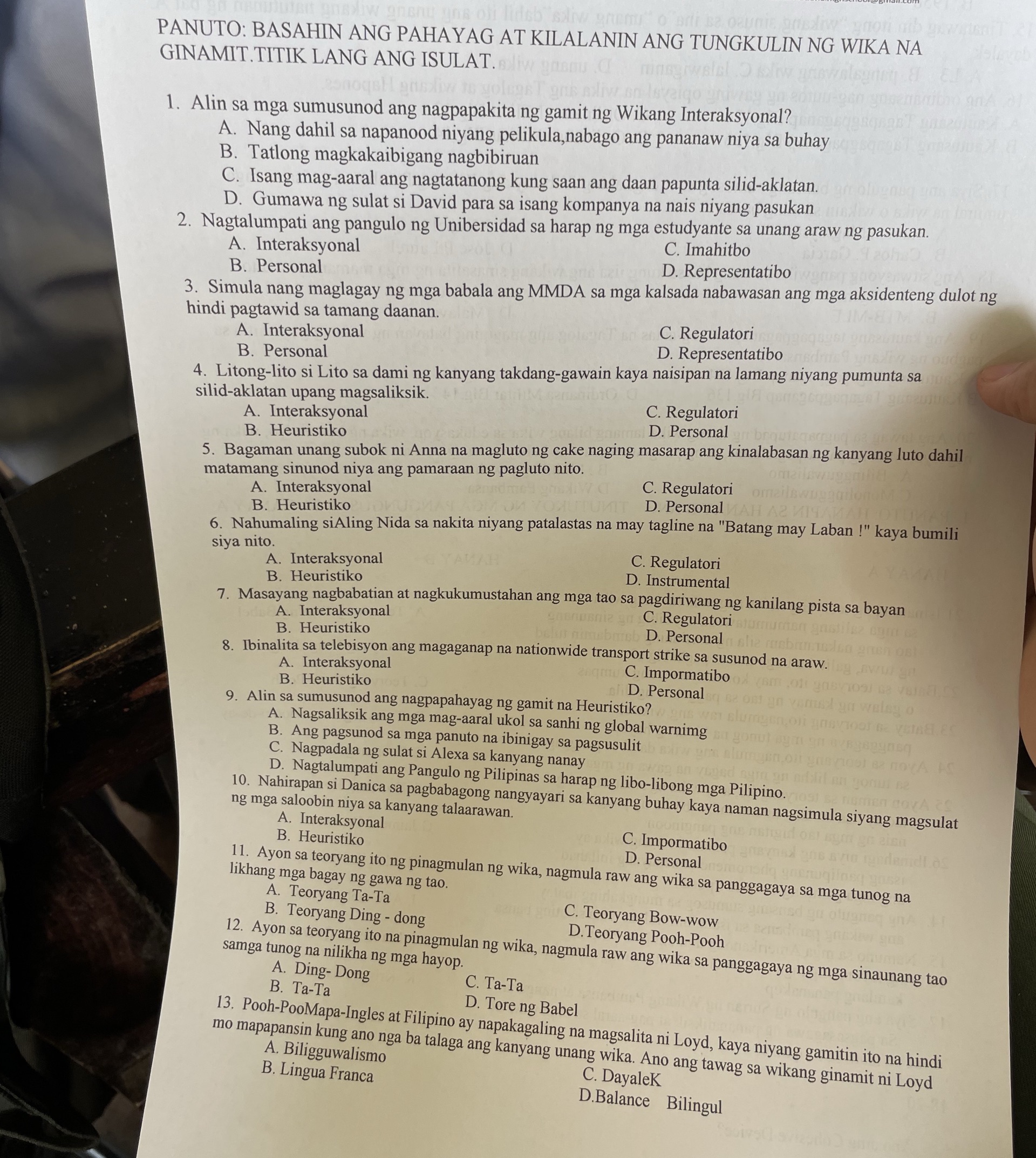 PANUTO: BASAHIN ANG PAHAYAG AT KILALANIN ANG | StudyX