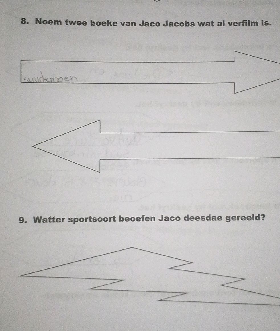 Noem twee boeke van Jaco Jacobs wat al