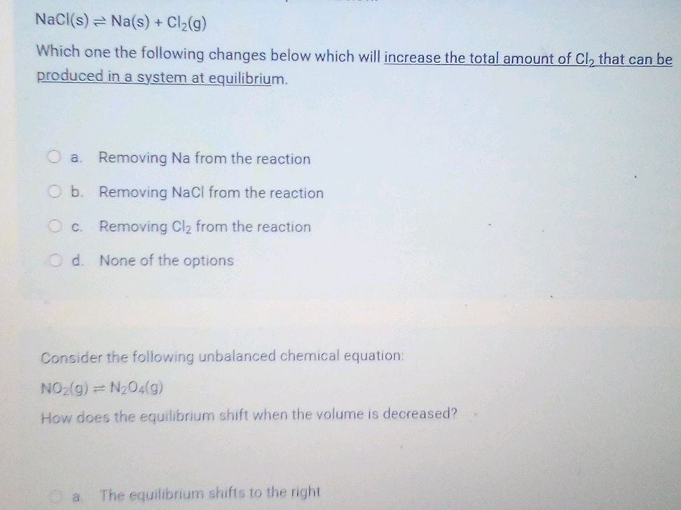 $ {NaCl}( {s}) {Na}( {s})+ {Cl}_{2}( | StudyX