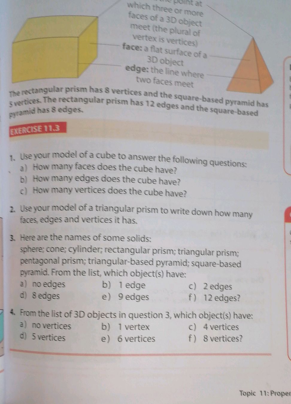 The rectangular prism has 8 vertices and the | StudyX