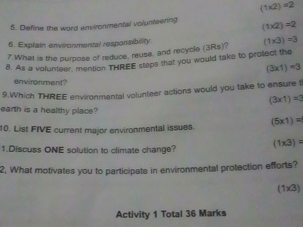 5. Define the word environmental | StudyX