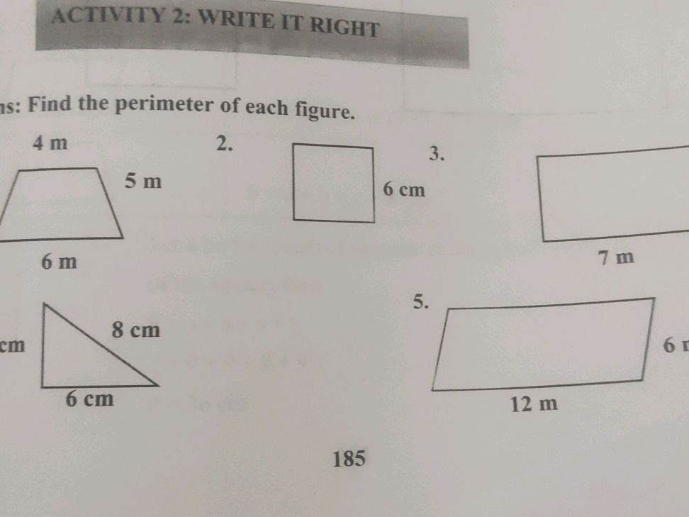 Find the perimeter of each figure. 1. A | StudyX