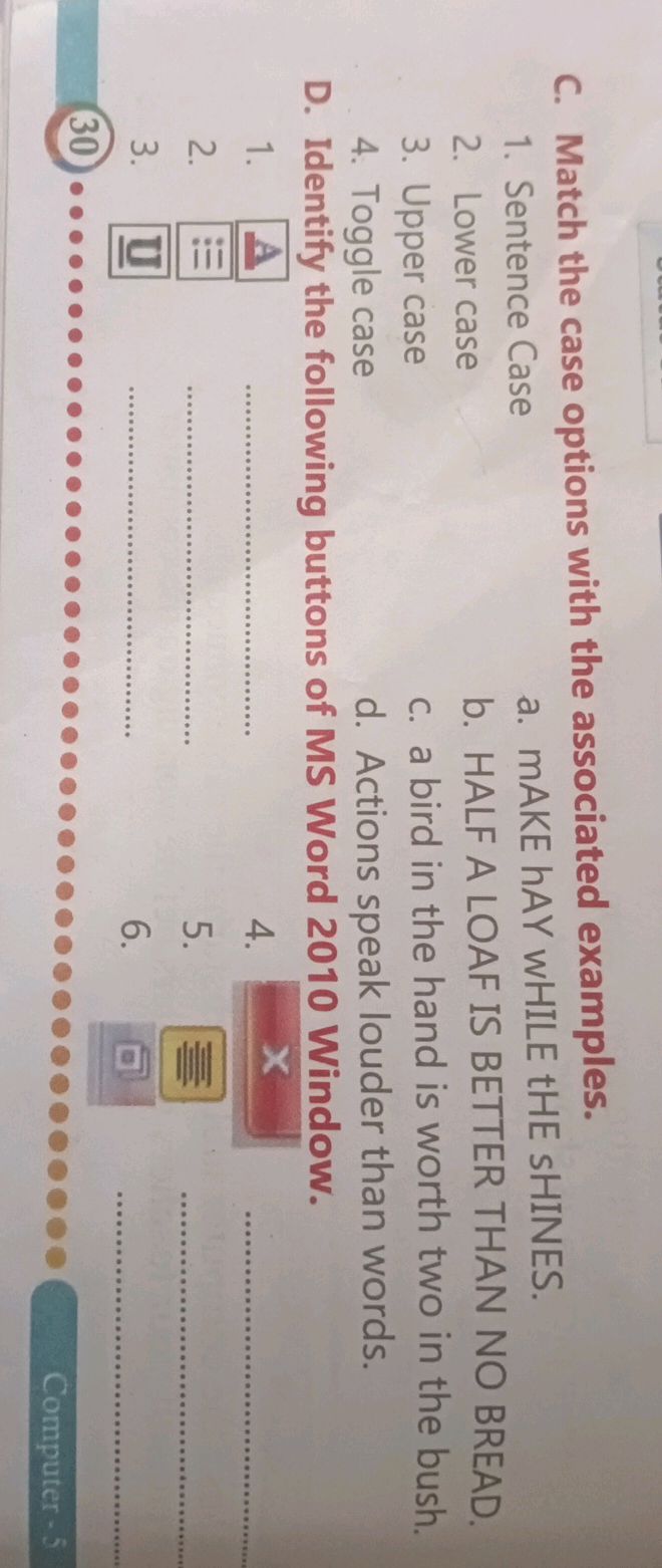 C. Match the case options with the | StudyX