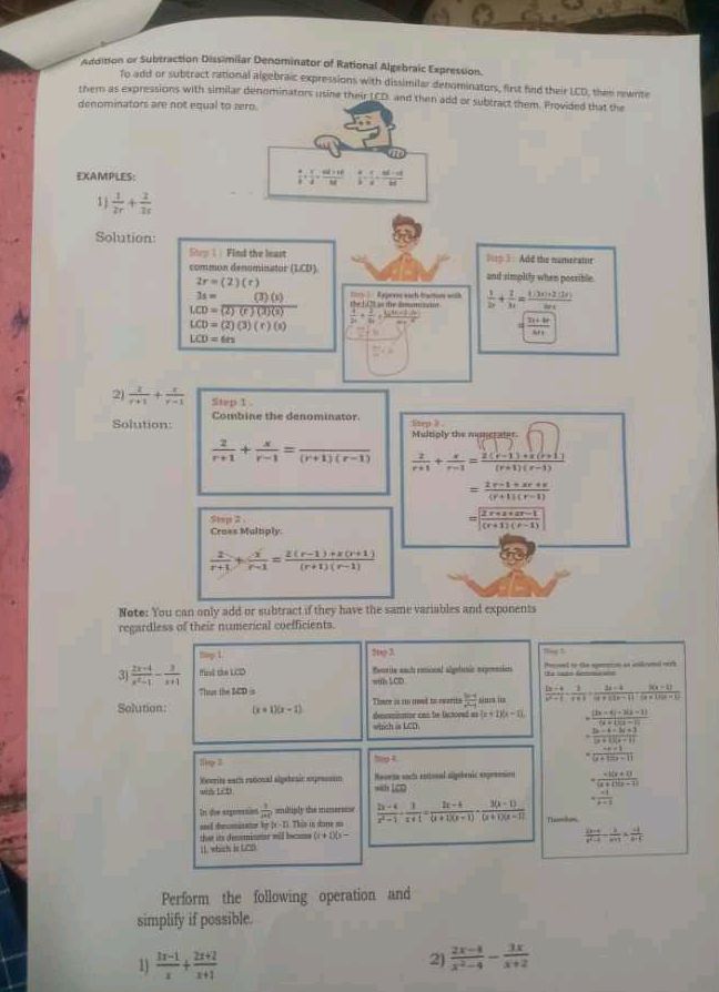 Perform the following operation and simplify | StudyX