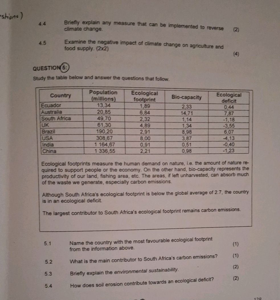 Study the table below and answer the | StudyX