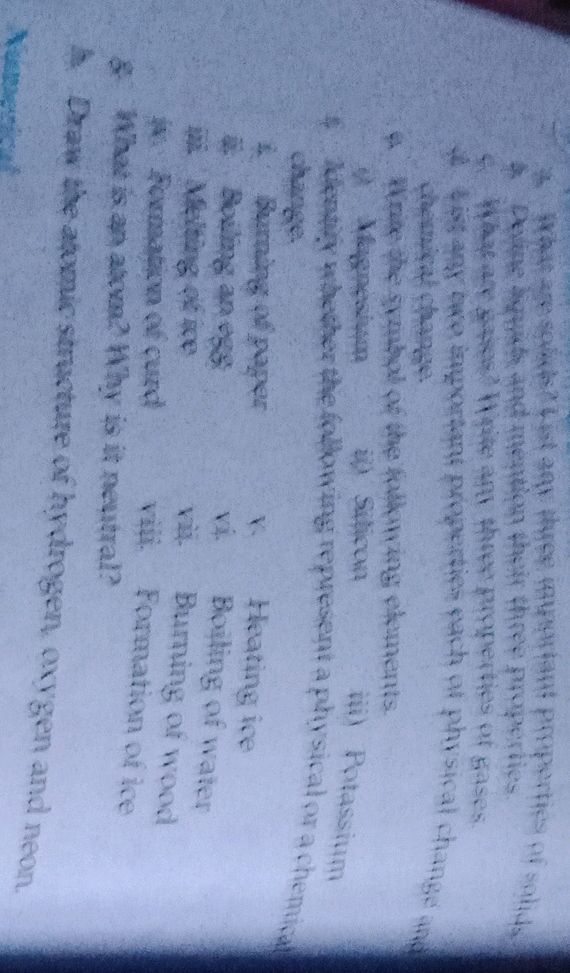 1. What are solids? List any three important | StudyX