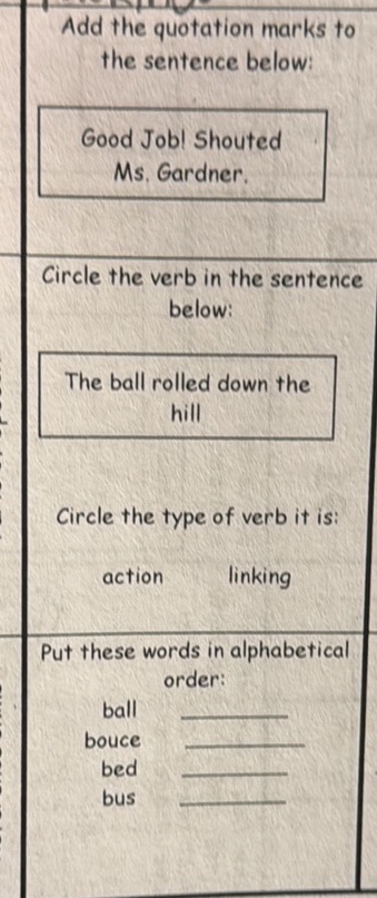 Add the quotation marks to the sentence | StudyX