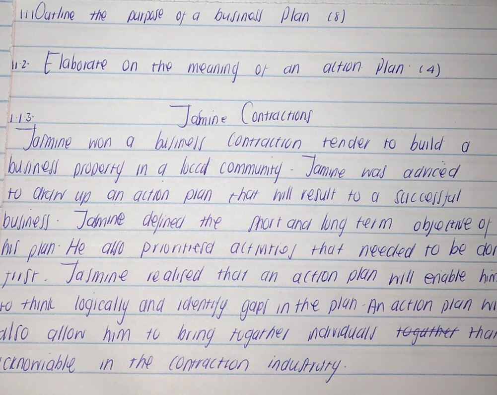 Outline the purpose of a business Plan (8)