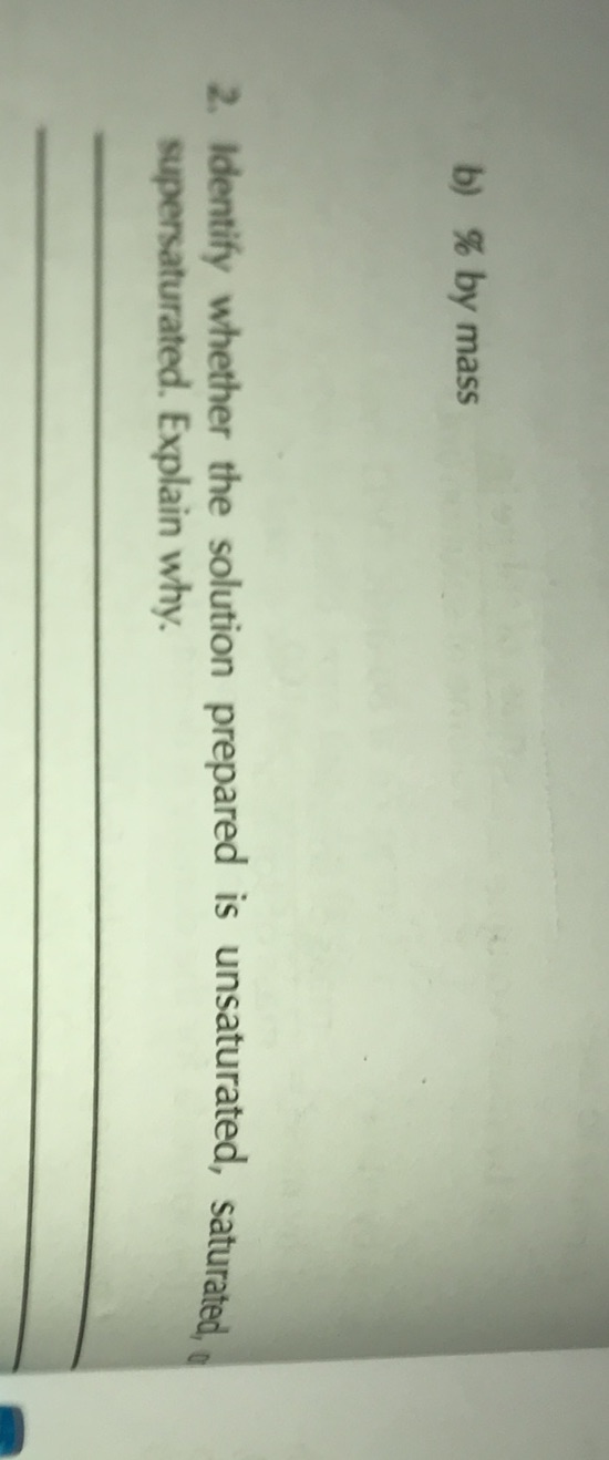 Identify whether the solution prepared is | StudyX