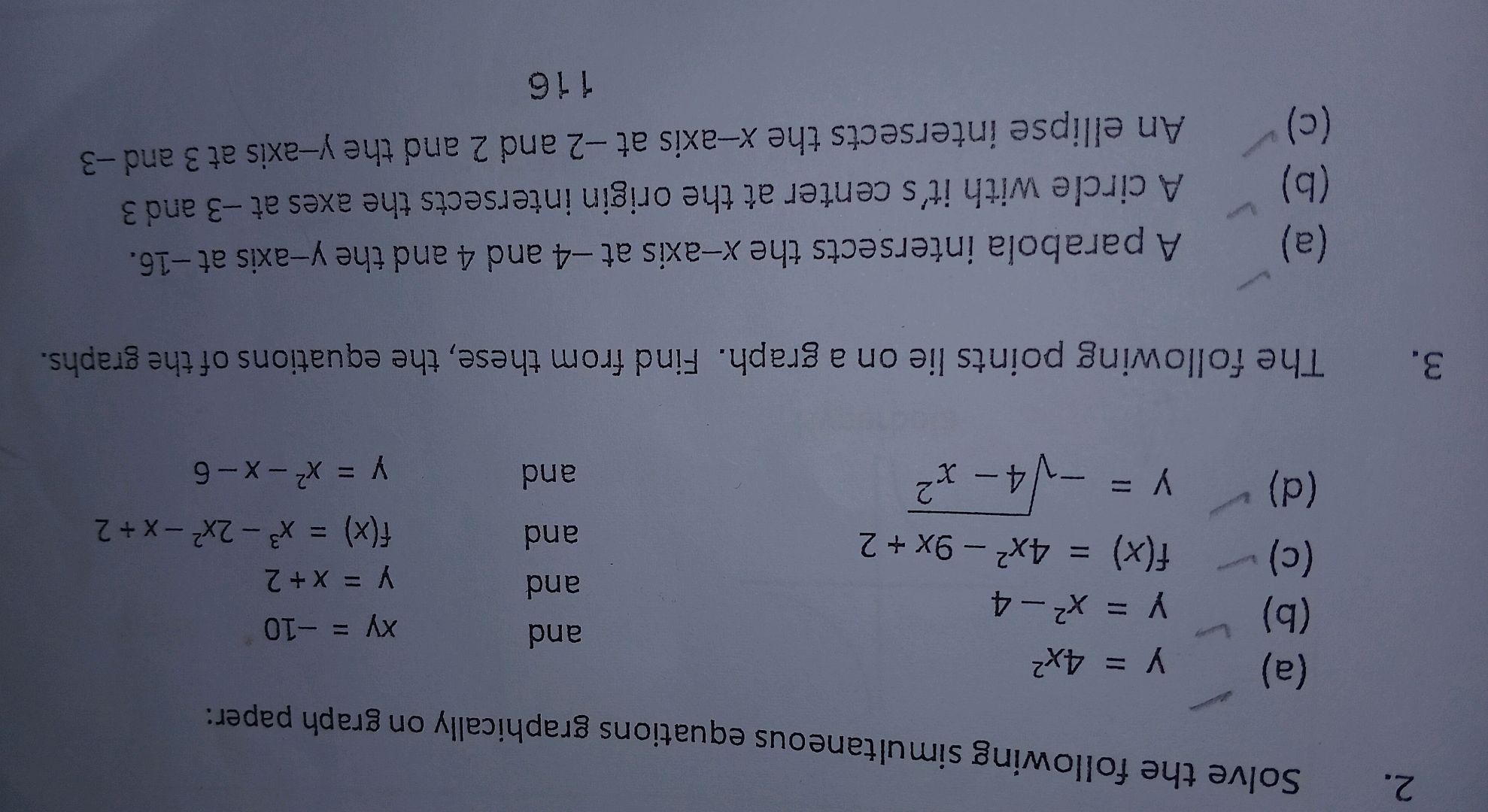2. Solve the following simultaneous | StudyX