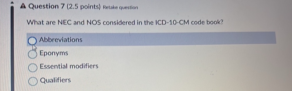 What are NEC and NOS considered in the | StudyX