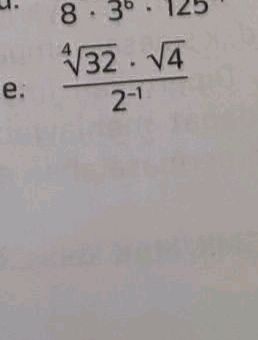 Simplify the expression: (fourth root of 32)