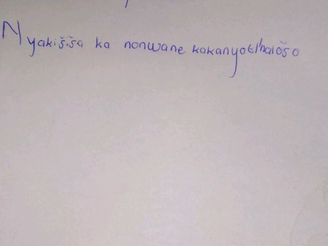 Nonwane kakanyothaloso | StudyX