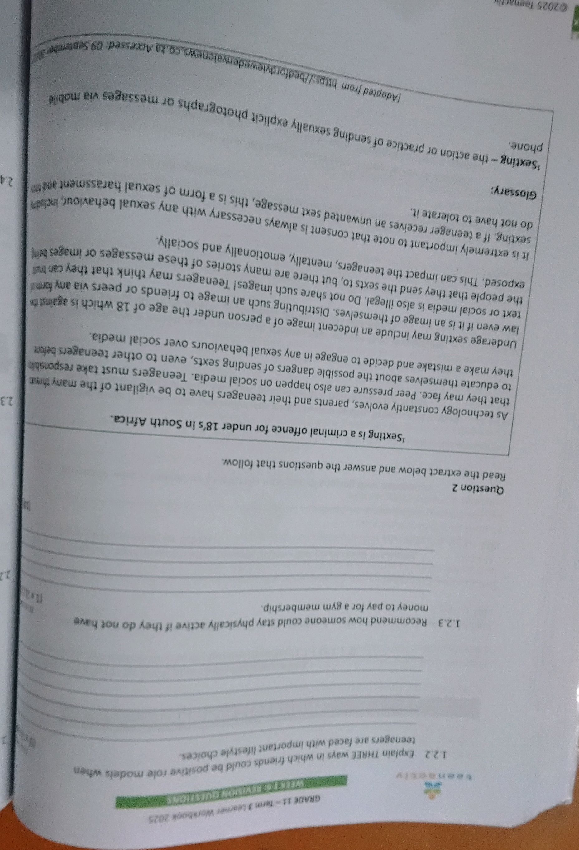 1. 2. 2 Explain THREE ways in which | StudyX