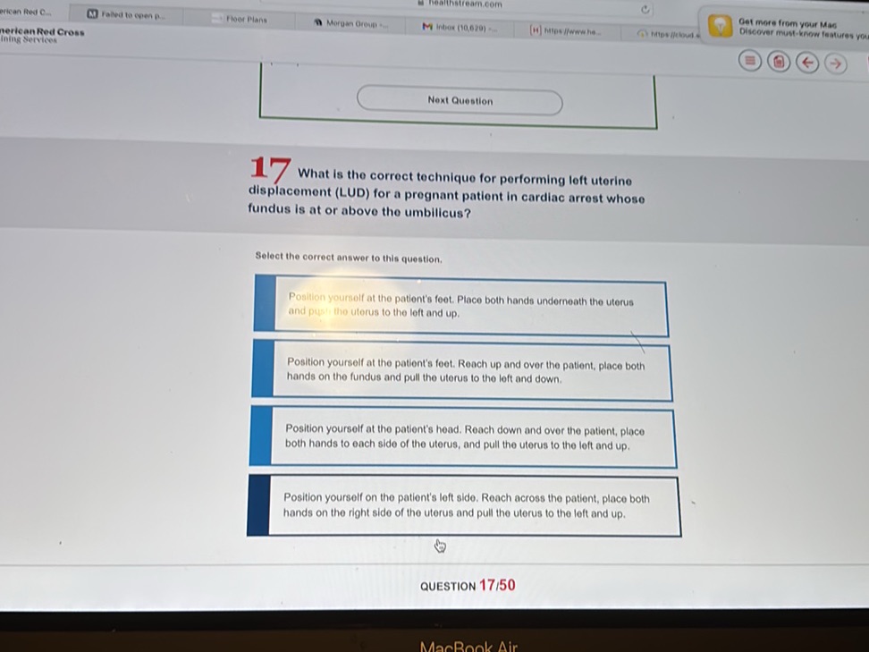 17 What is the correct technique for | StudyX