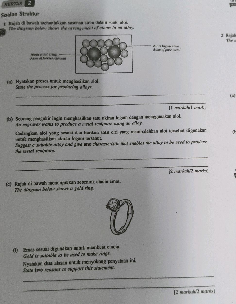 KERTAS 2 Soalan Struktur 1 Rajah di bawah | StudyX