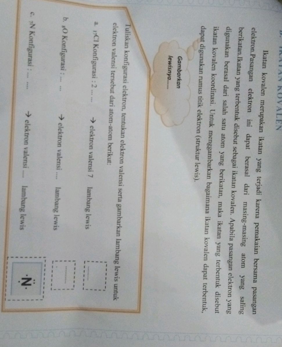 Ikatan kovalen merupakan ikatan yang terjadi | StudyX