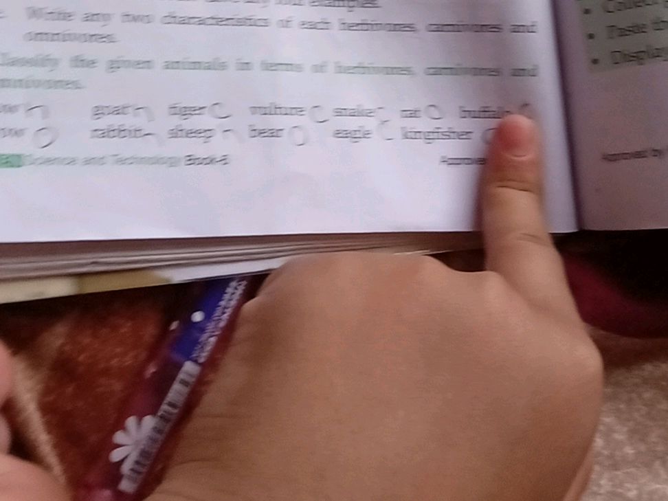 Classify the given animals in terms of | StudyX