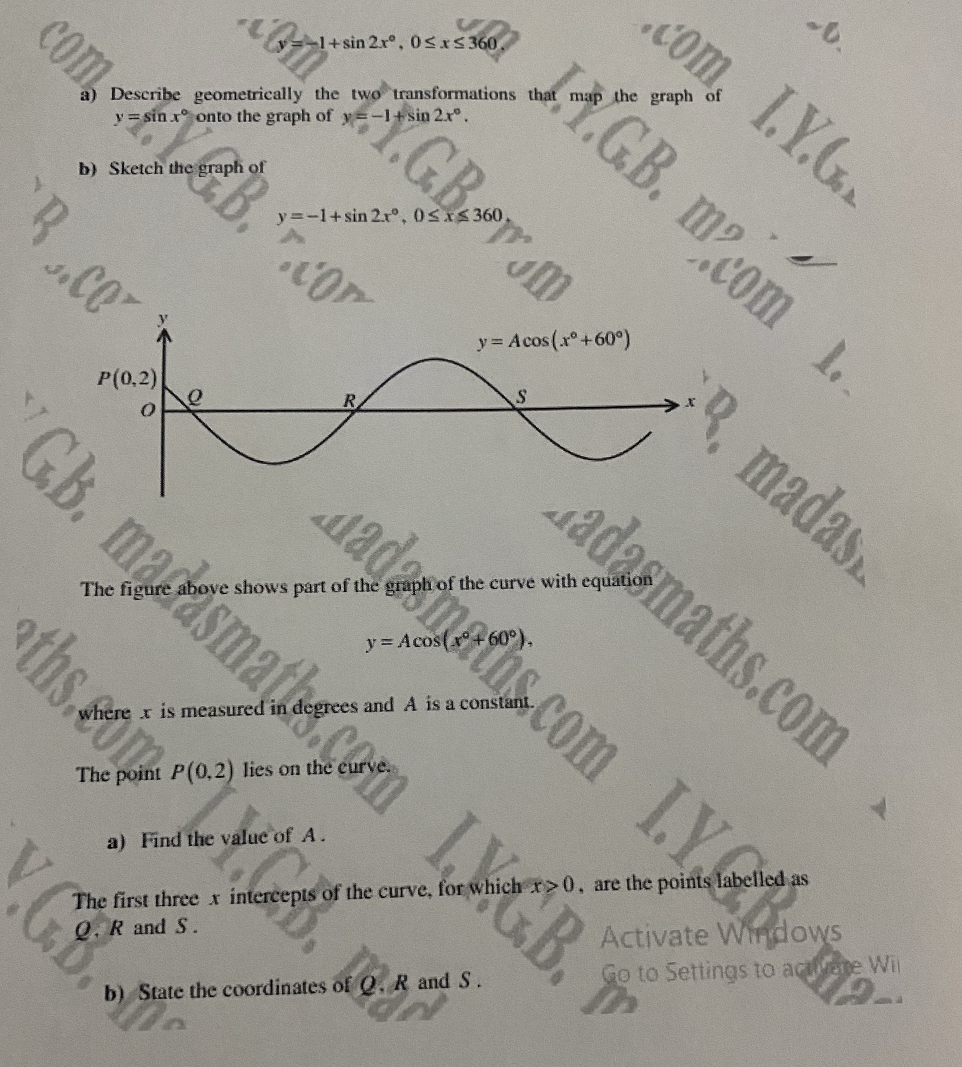 a) Describe geometrically the two | StudyX